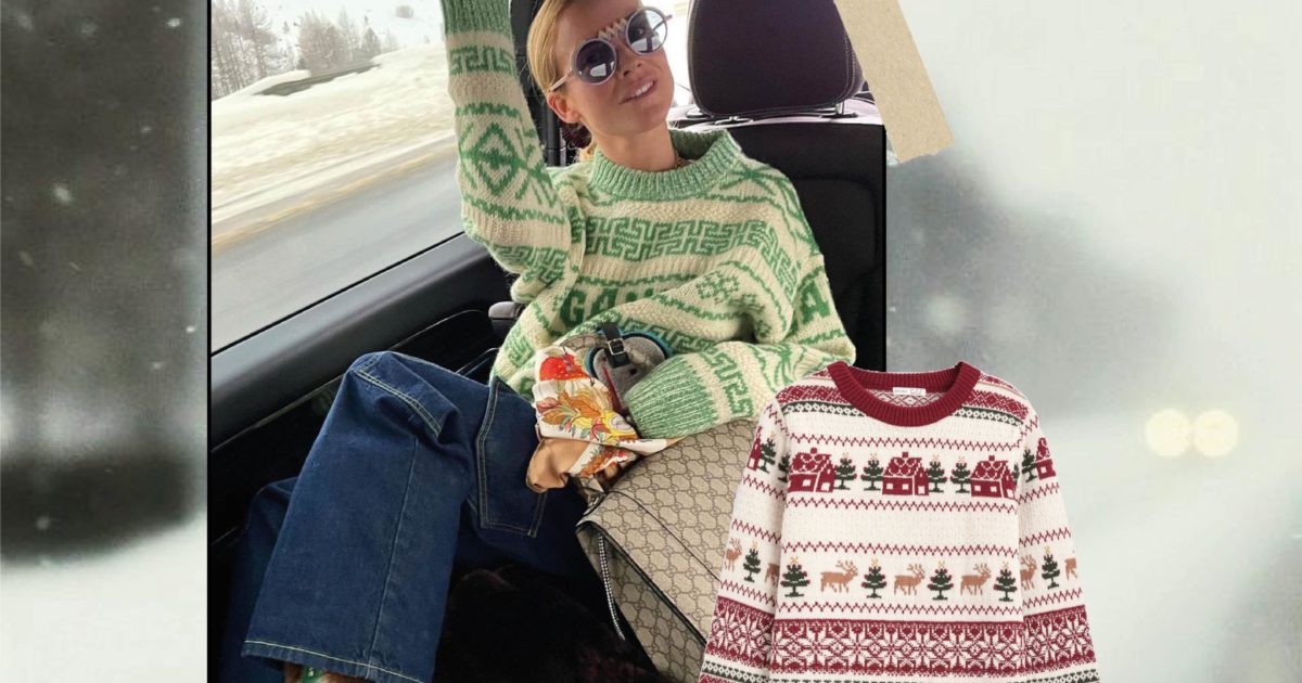 Outfits con ugly sweater para las fiestas que SÍ se ven cool